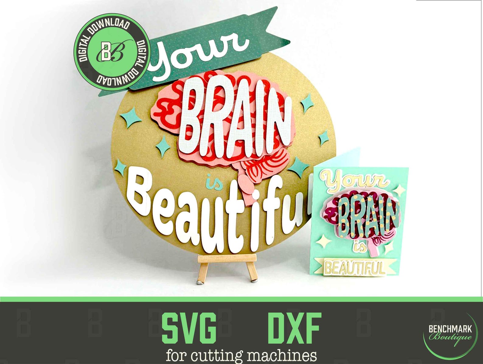Your Brain is Beautiful SVG, Neurodiversity Affirming Decor (cut File ...