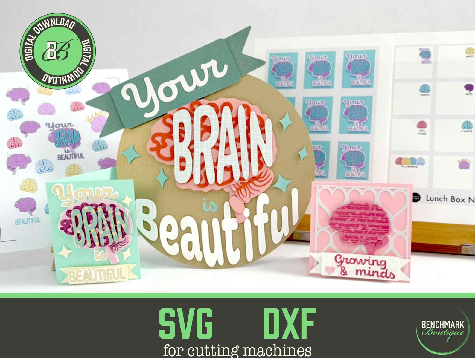 Your Brain is Beautiful SVG, Neurodiversity Affirming Decor (cut File ...
