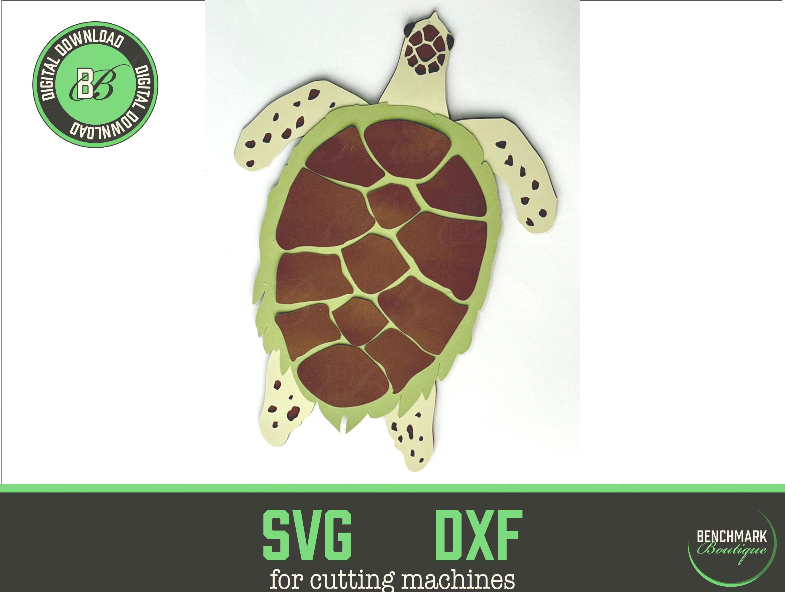 Hawksbill Sea Turtle SVG Cut File Sea Turtle Realistic Paper Craft ...