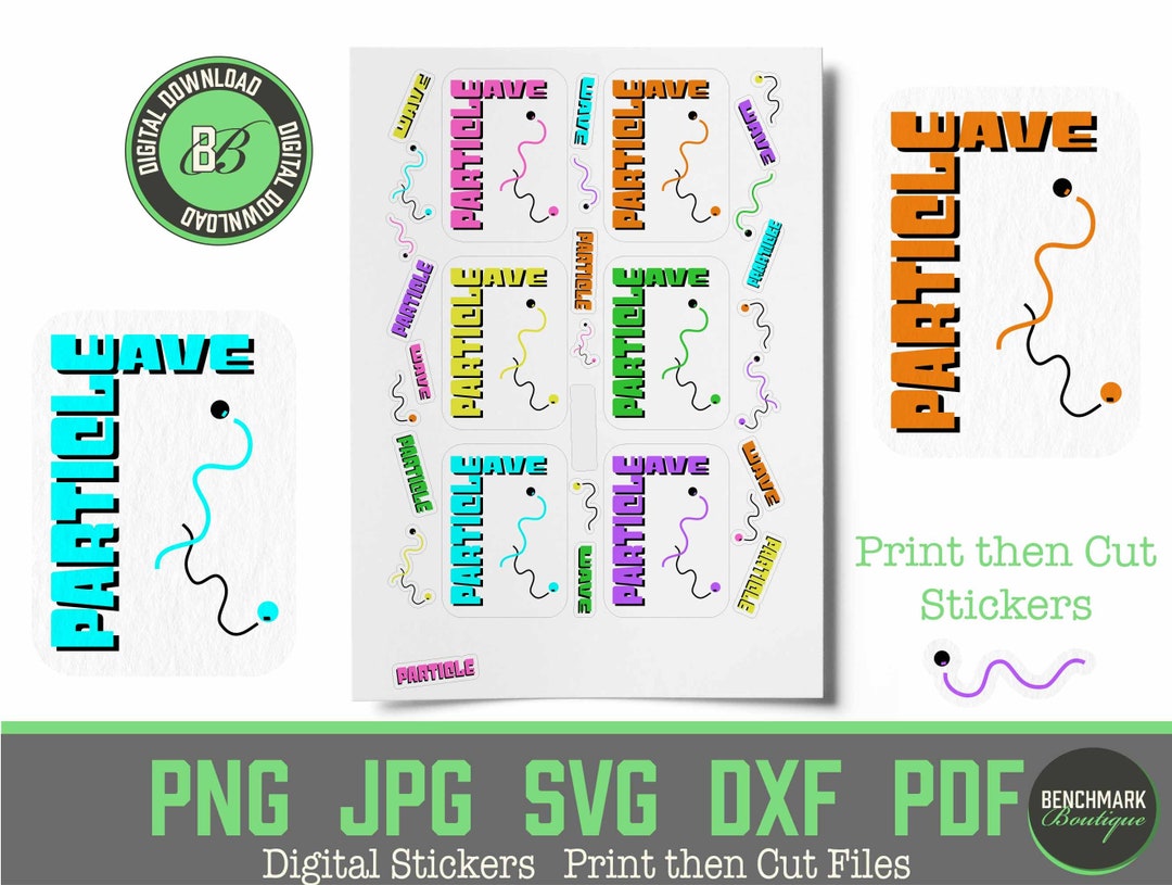 Physics Stickers Svg Particle Wave Physics Print Then Cut Sticker ...