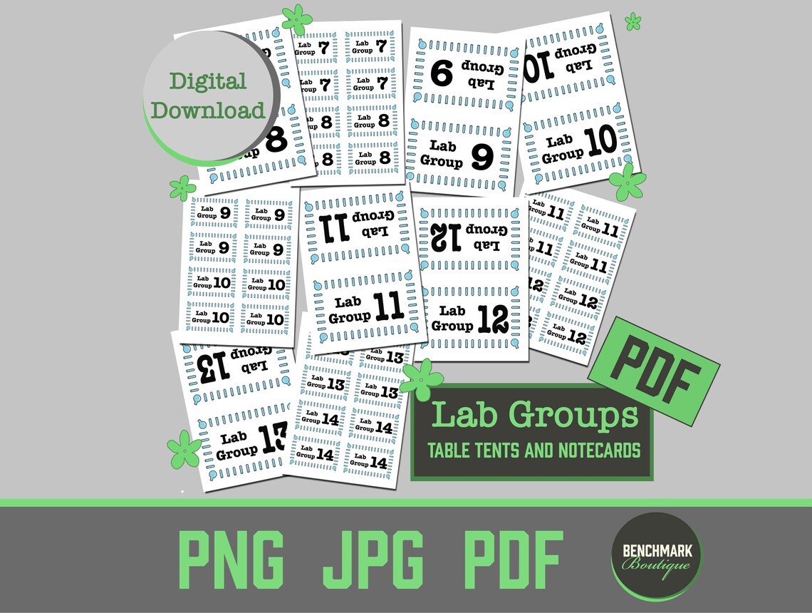 Science Lab Group Signs: Classroom Management Printable (digital ...