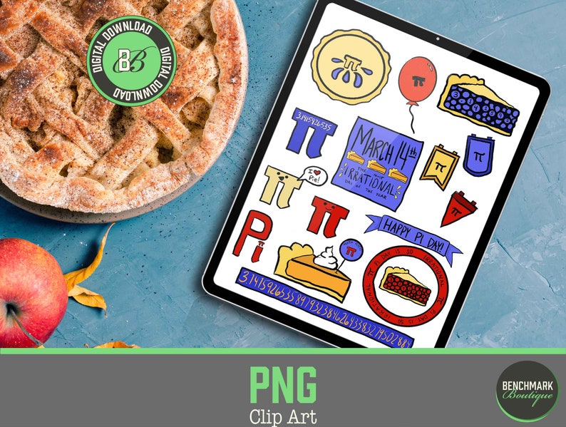 Cute Pi Day Clip Art Illustrations for Teachers (PNG Digital Download ...