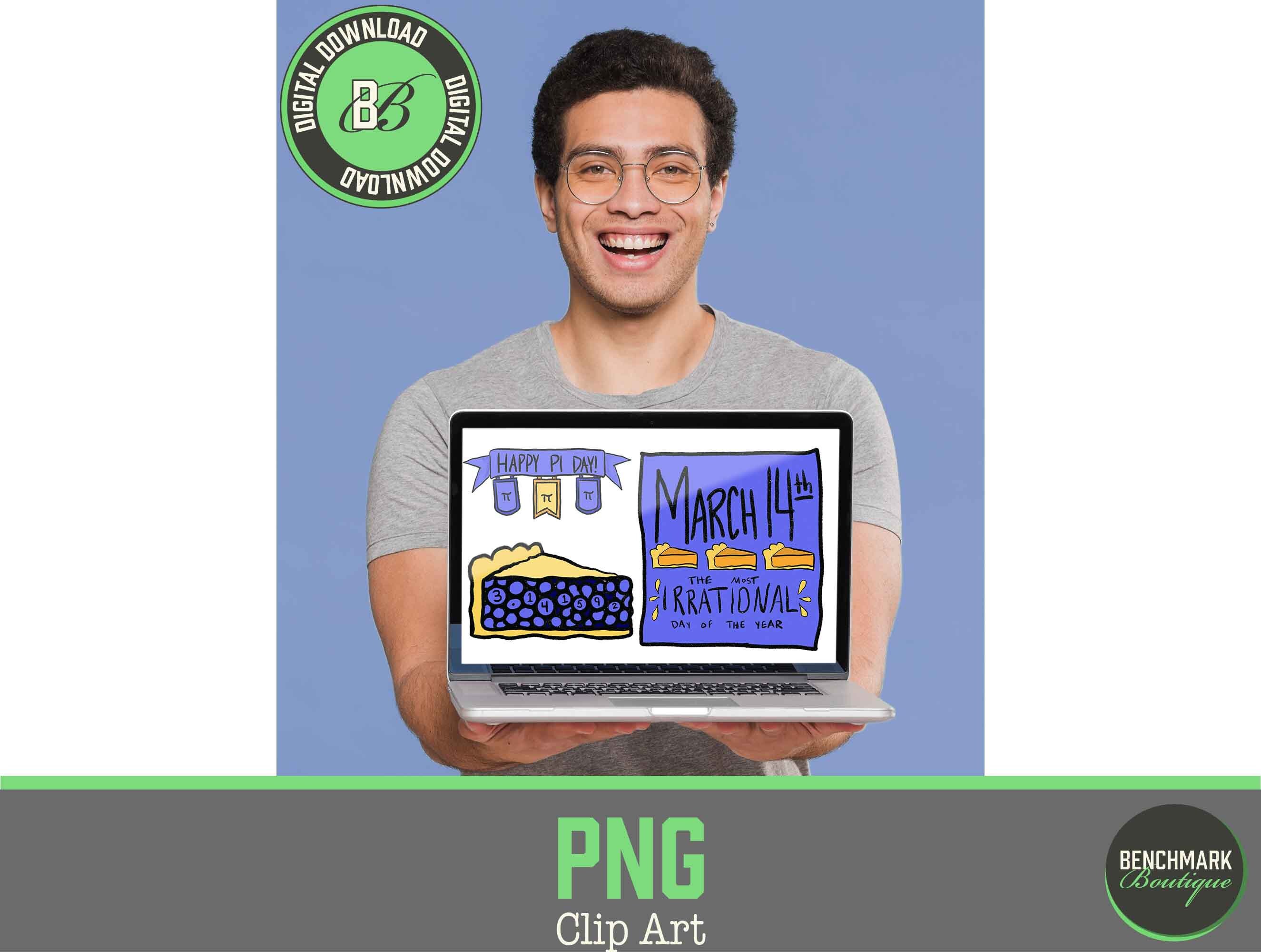 Cute Pi Day Clip Art Illustrations for Teachers (PNG Digital Download ...