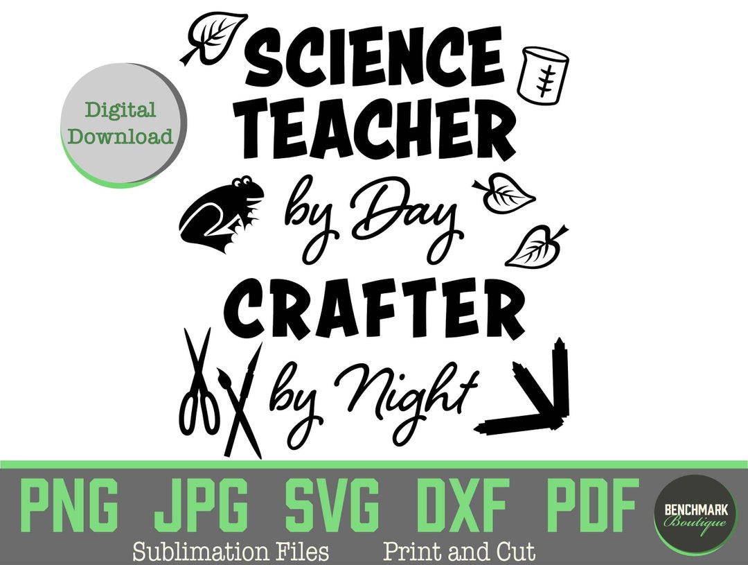 Science Teacher Crafter Humor Sublimation Bundle Science Teacher Design ...