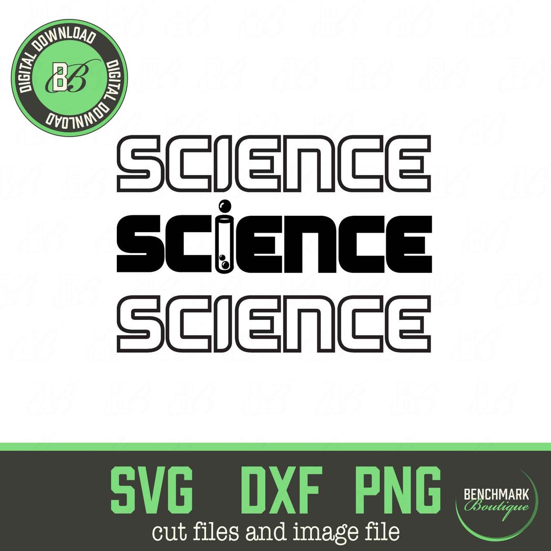 Science Science Science Flat SVG Test Tube Dxf Teacher Decor Science ...