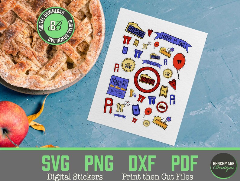 Printable Pi Day Sticker Svg Pi Day Sticker Pack Digital Download Cute ...