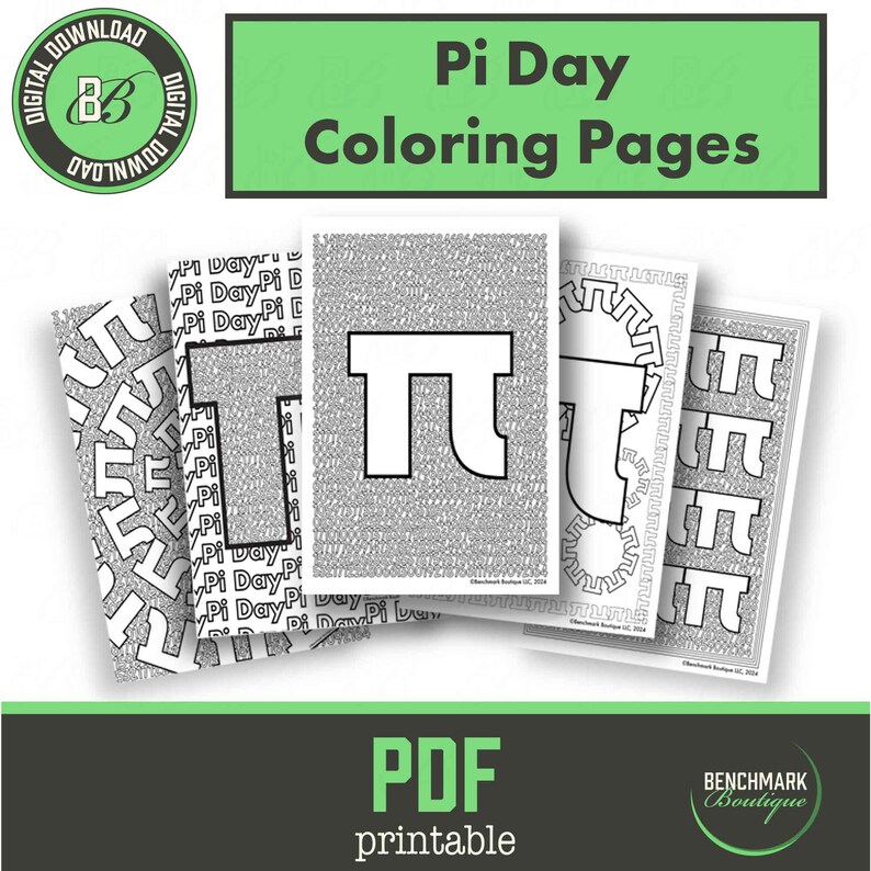 Pi Coloring Sheets Activity to Celebrate Pi Day PDF Printable Pi Day ...