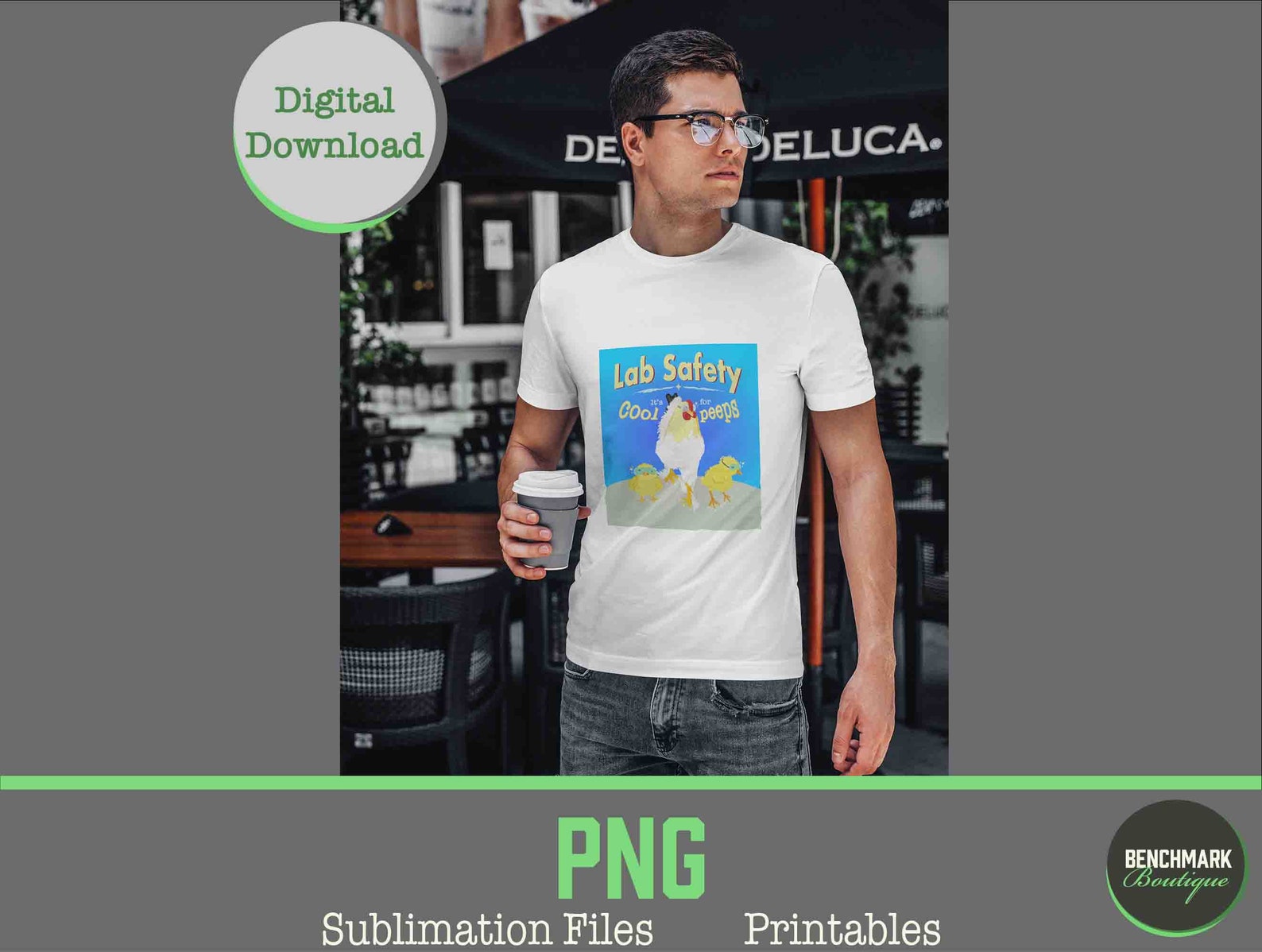 Printable Lab Safety Poster PNG Rooster and Chicks Wearing Goggles Lab ...