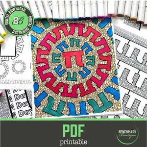 Pi Coloring Sheets Activity to Celebrate Pi Day PDF Printable Pi Day ...