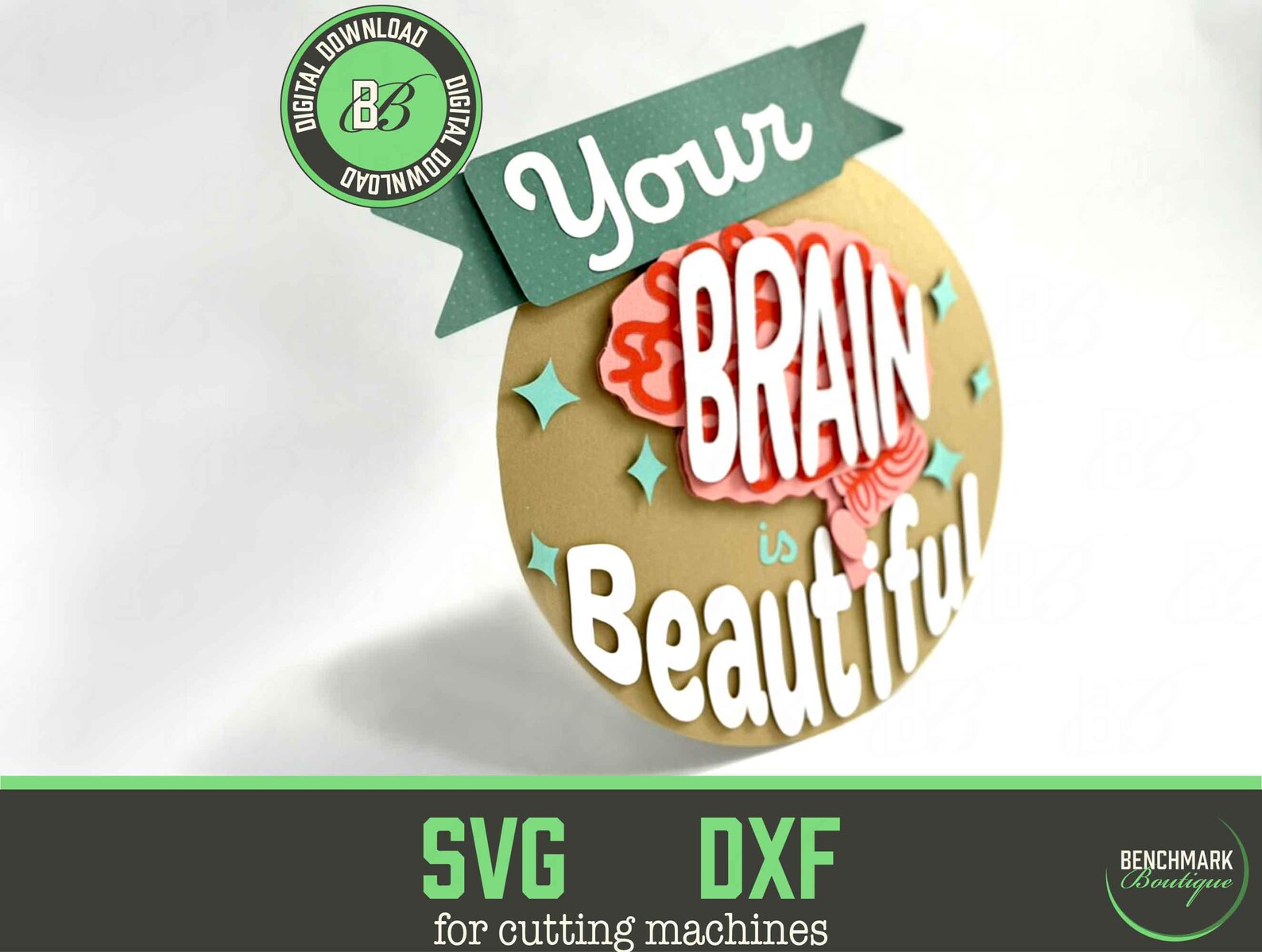 Your Brain is Beautiful SVG, Neurodiversity Affirming Decor (cut File ...