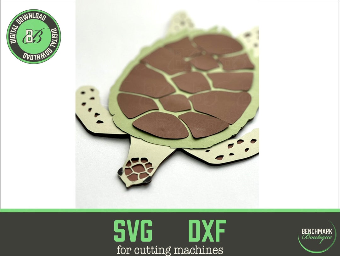 Hawksbill Sea Turtle SVG Cut File Sea Turtle Realistic Paper Craft ...