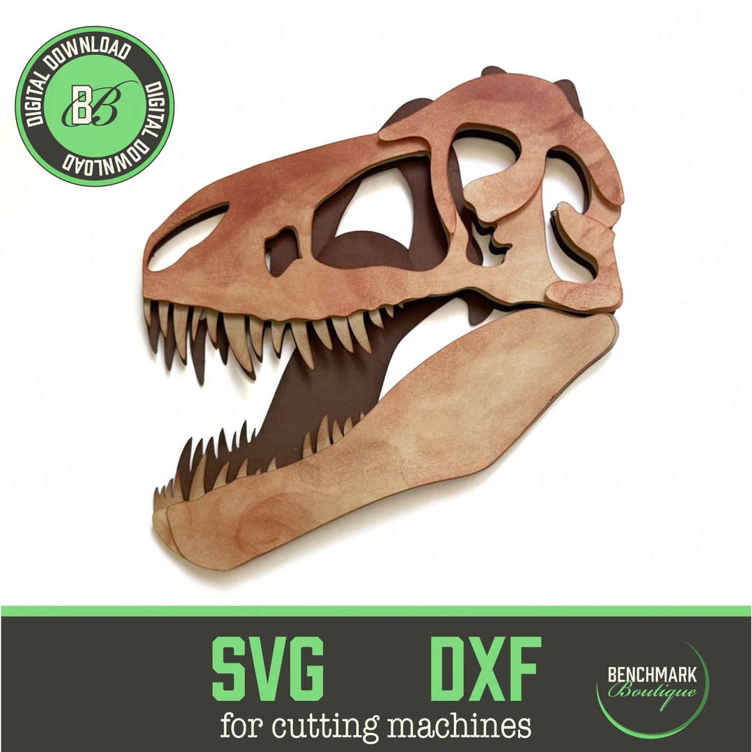 T-rex Skull SVG: Dinosaur Fossil Cut File (digital Download) - Etsy