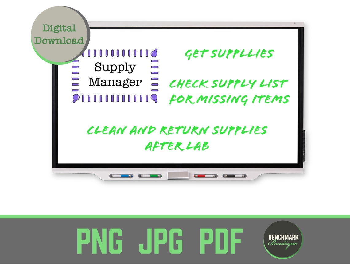 Classroom Management Printable Science Lab Small Group Student Task ...