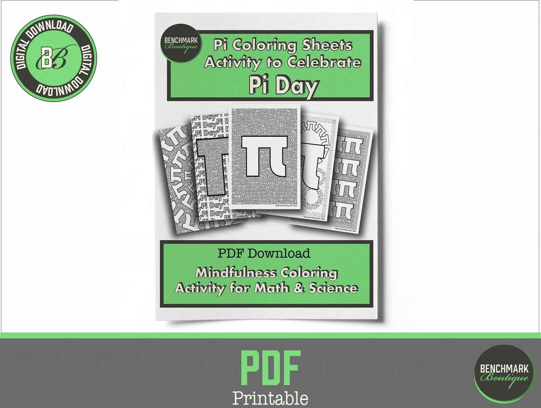 Hojas para colorear de Pi Actividad para celebrar el día de Pi PDF Actividad para colorear de ...