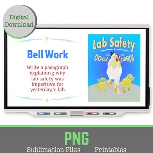 Printable Lab Safety Poster PNG Rooster and Chicks Wearing Goggles Lab ...