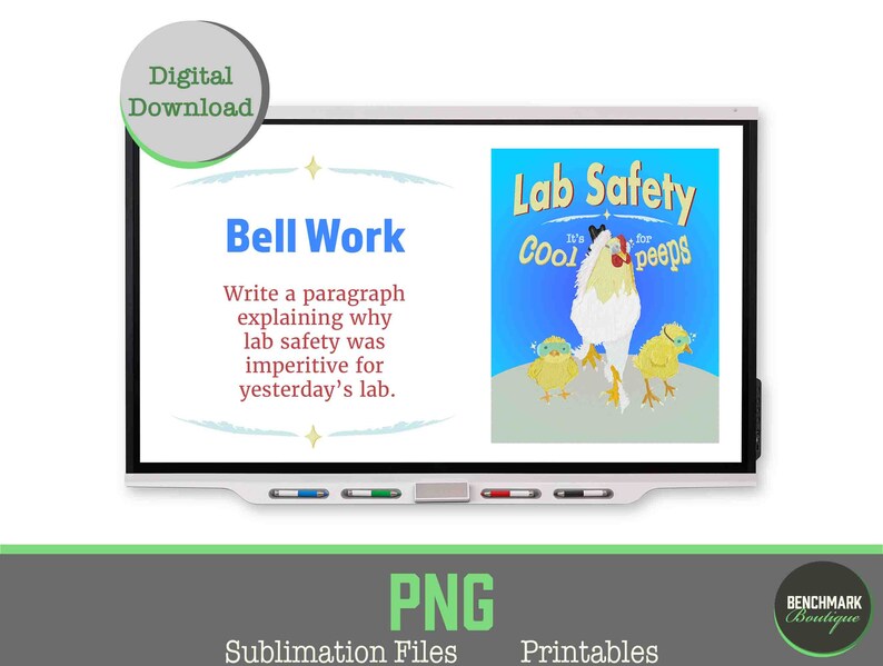 Printable Lab Safety Poster PNG Rooster and Chicks Wearing Goggles Lab ...