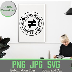 Correlation is Not Causation Svg, Science Teacher Gift, Sublimation ...