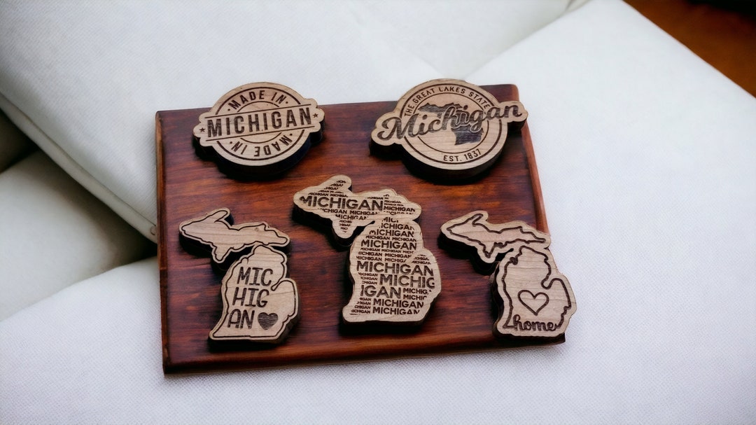 Michigan Themed Magnets| Homemade - Etsy