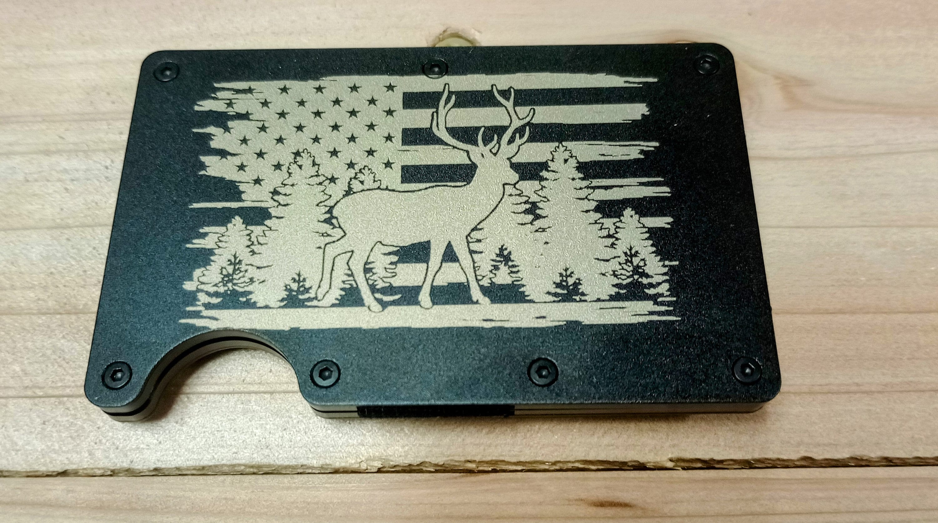 Laser Engraved Minimalist Metal Wallet, Personalized Metal Wallet ...