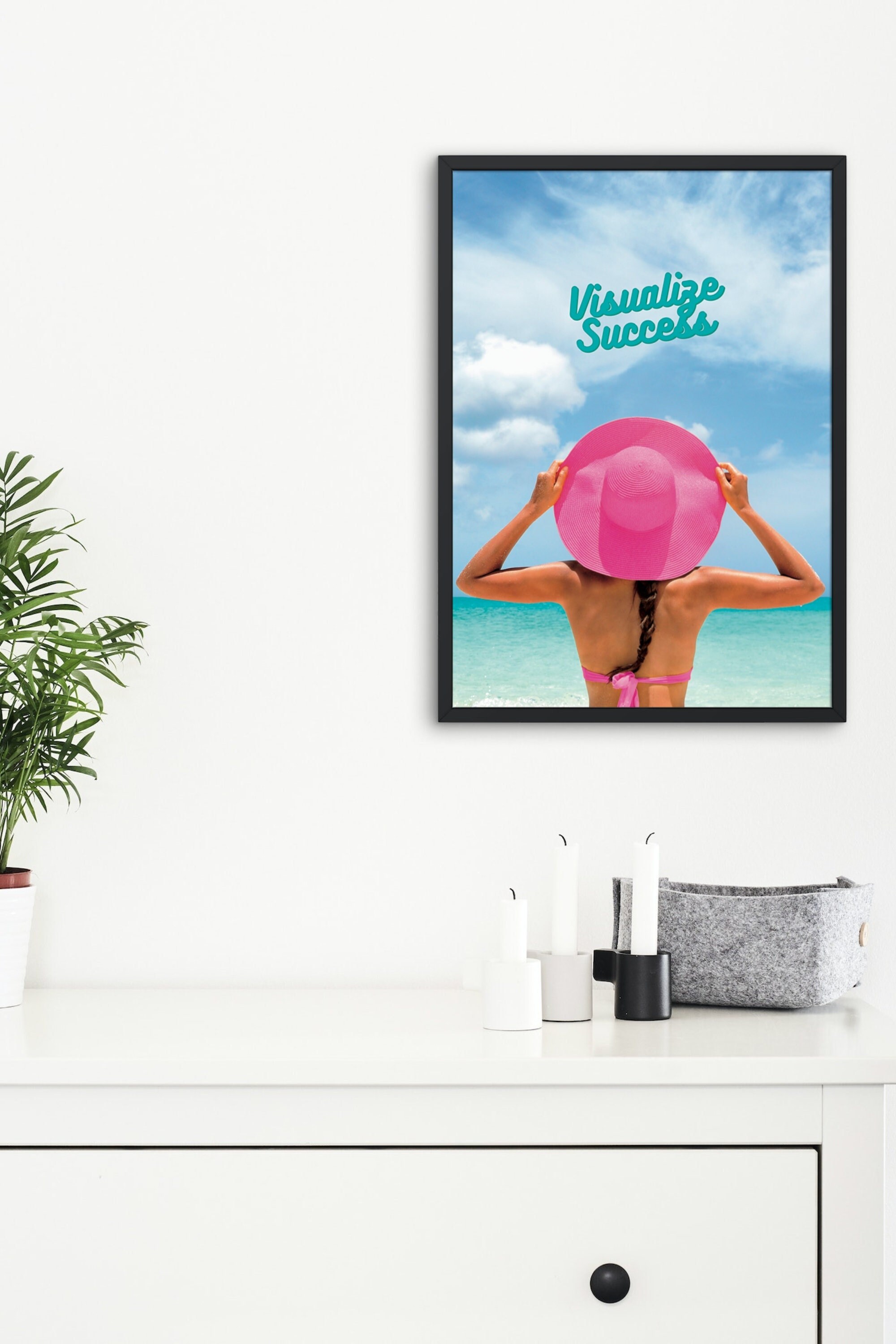 Visualize Success, Digital Download Inspirational Wall Art, Printable ...