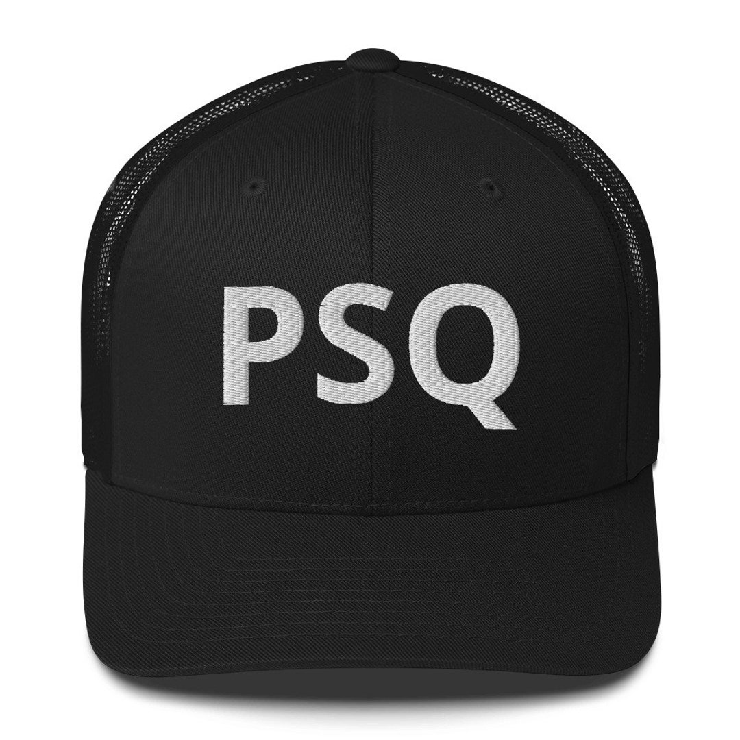 PSQ White Letter Trucker Cap - Etsy