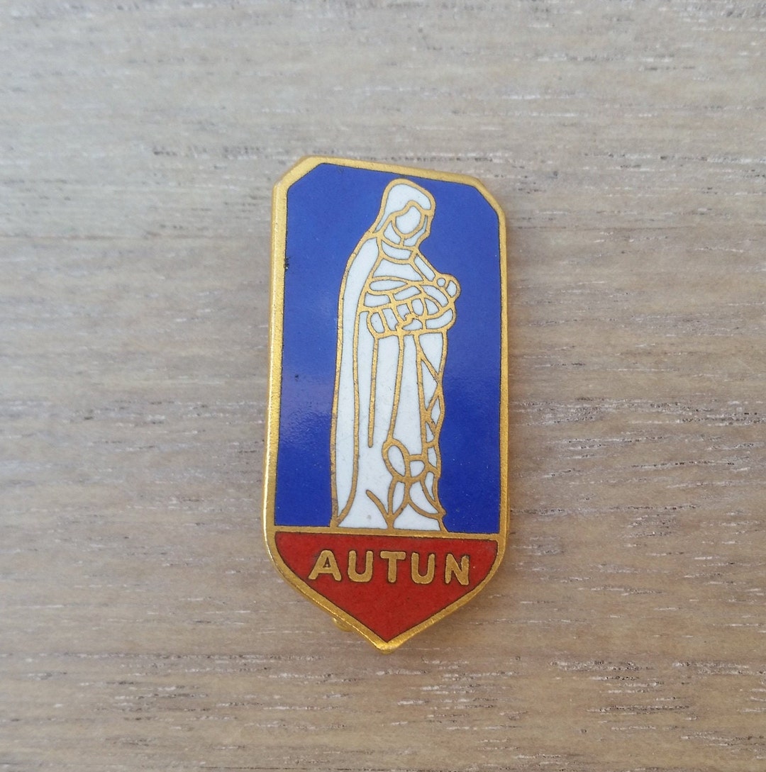 Antique Religious Holy Mary Brooch - French Brooch From Autun ...