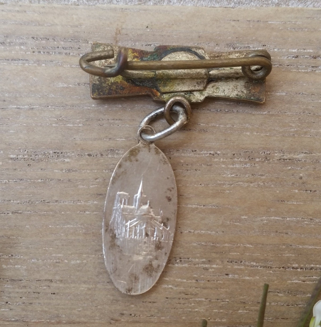Antique Religious Brooch Notre Dame De Paris Our Lady of Paris Gothic ...
