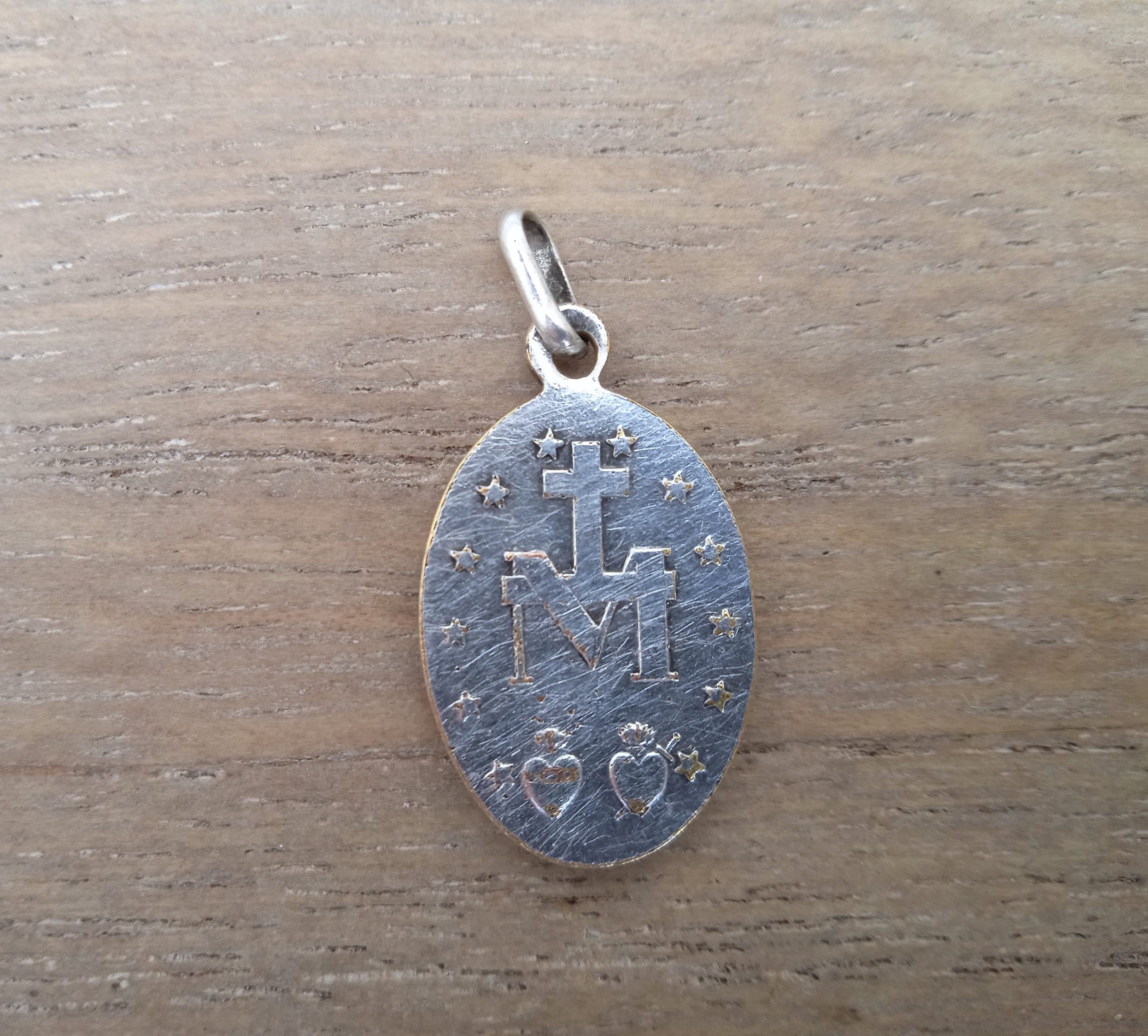 Religious Pendant Blessed Virgin Mary - Antique Miraculous Medal ...