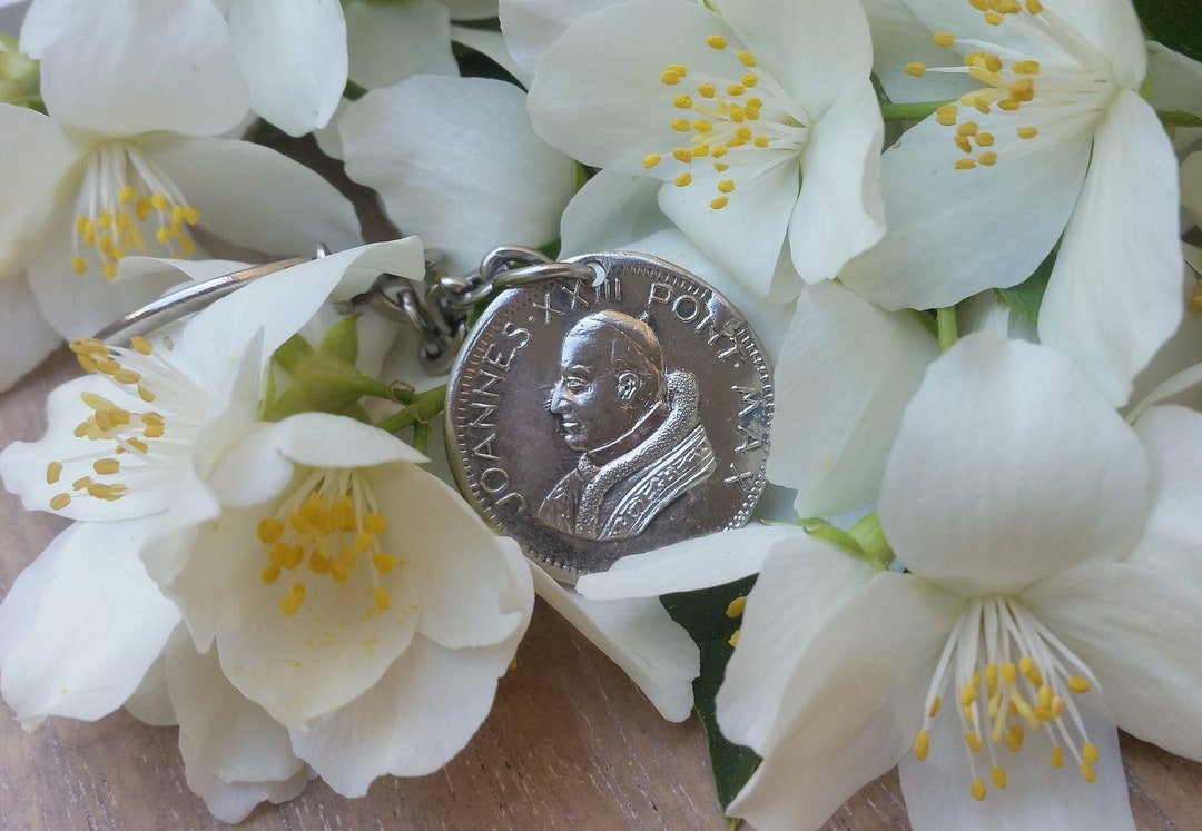 Religious Keychain Pope John XXIII Catholic Church Vatican Antique ...