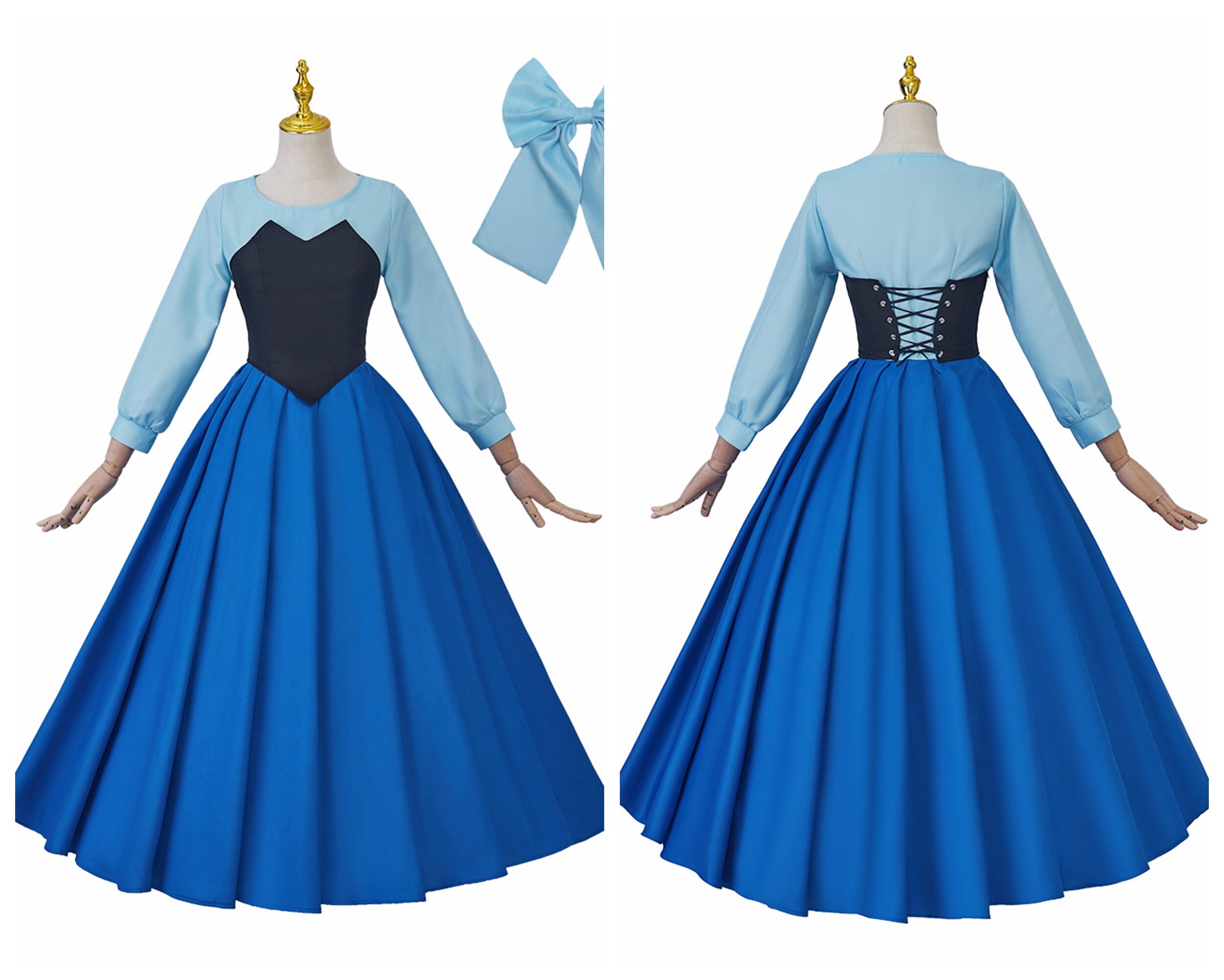 Little Mermaid Blue Bow Dress