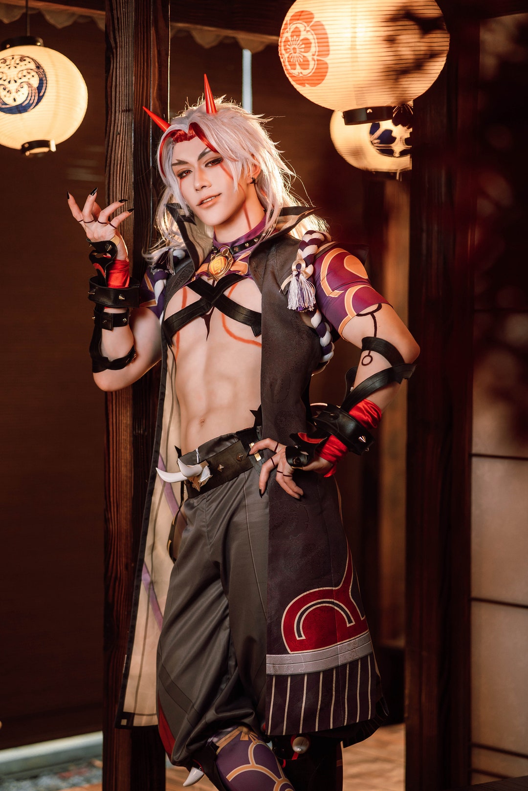 Genshin Impact Arataki Itto Cosplay Costume Outfit Halloween Etsy