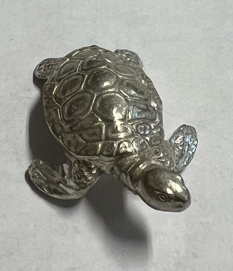 Pewter, Hand Casted Sea Turtle Desk Top Item - Etsy