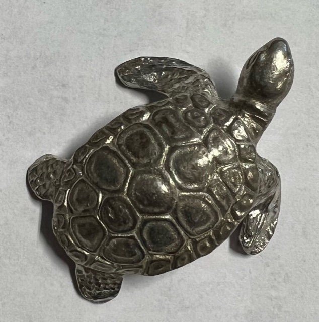 Pewter, Hand Casted Sea Turtle Desk Top Item - Etsy
