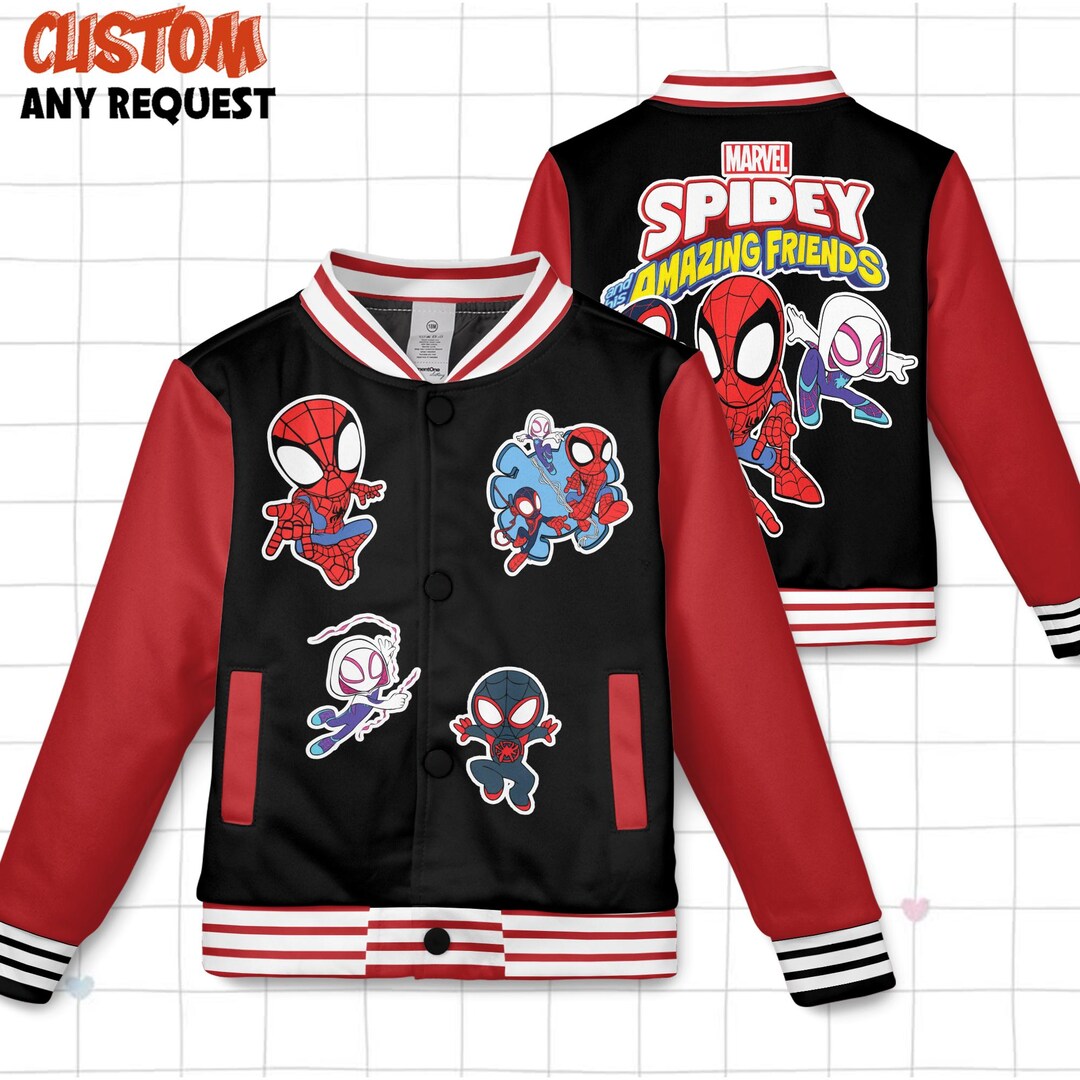 Spidey and His Amazing Friends Varsity Jacket, Spidey Baseball Jacket ...