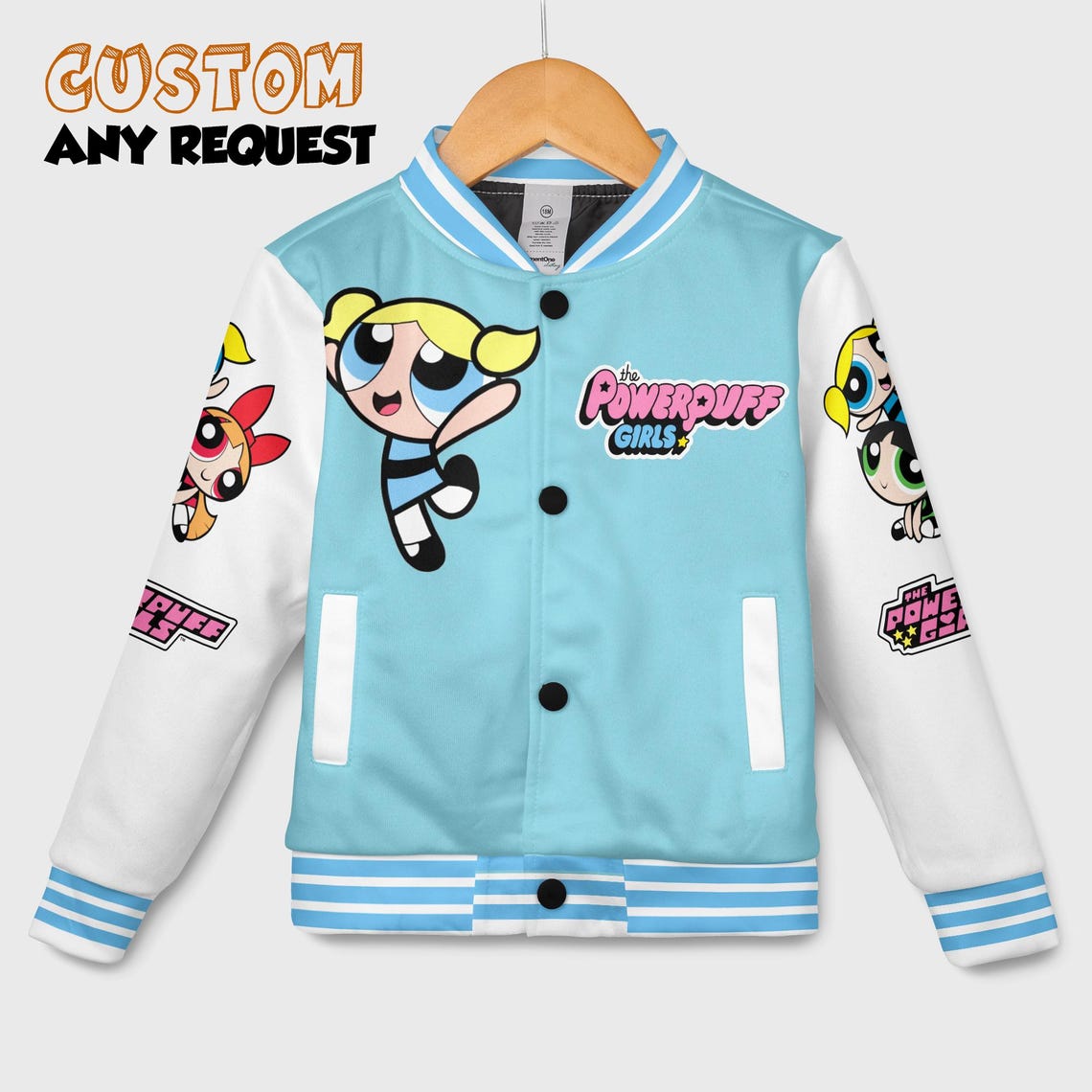 Personalized Bubbles the Powerpuff Girls Varsity Jacket, Custom the ...