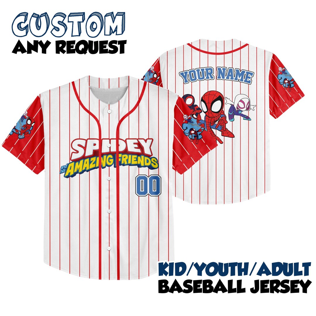 Personalized Spidey and His Amazing Friends Baseball Jersey, Custom ...