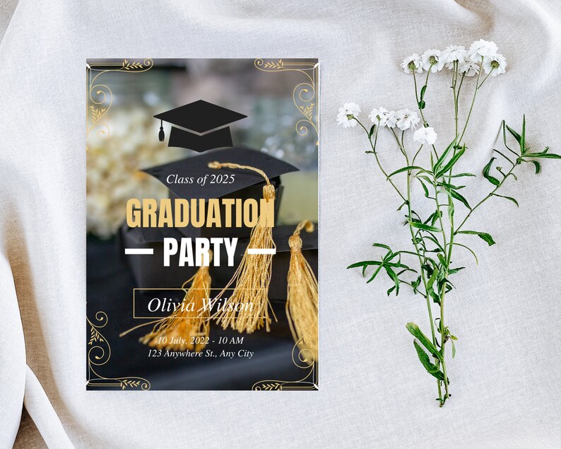 Graduation Invite / Printable Invitation / Editable Invitation Card ...