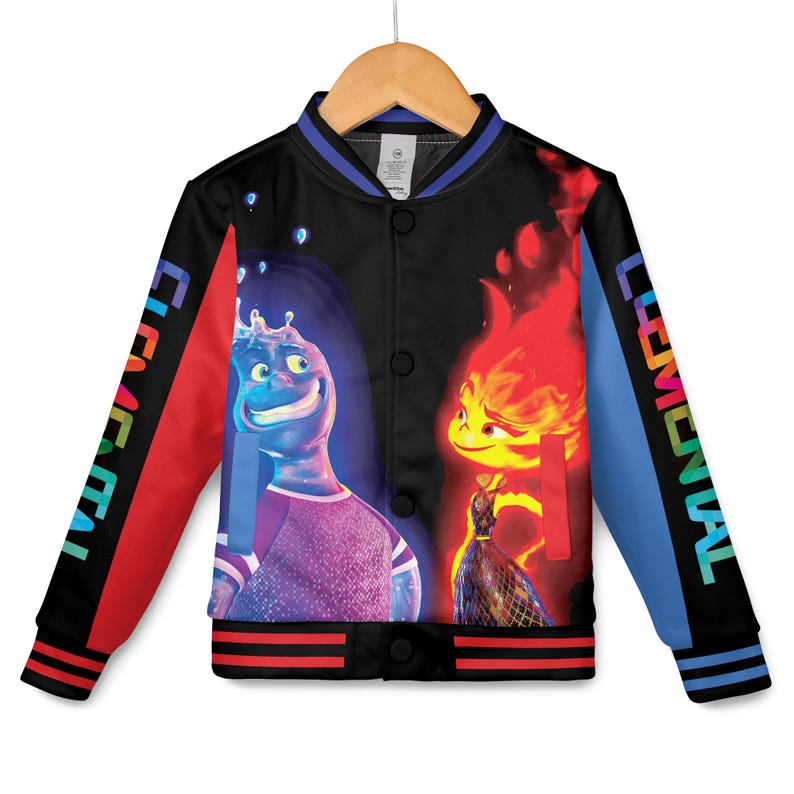 Custom Disney Pixar Elemental Varsity Jacket, Personalized Disney ...