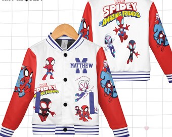 Personalized Spidey and His Amazing Friends Varsity Jacket, Kids ...