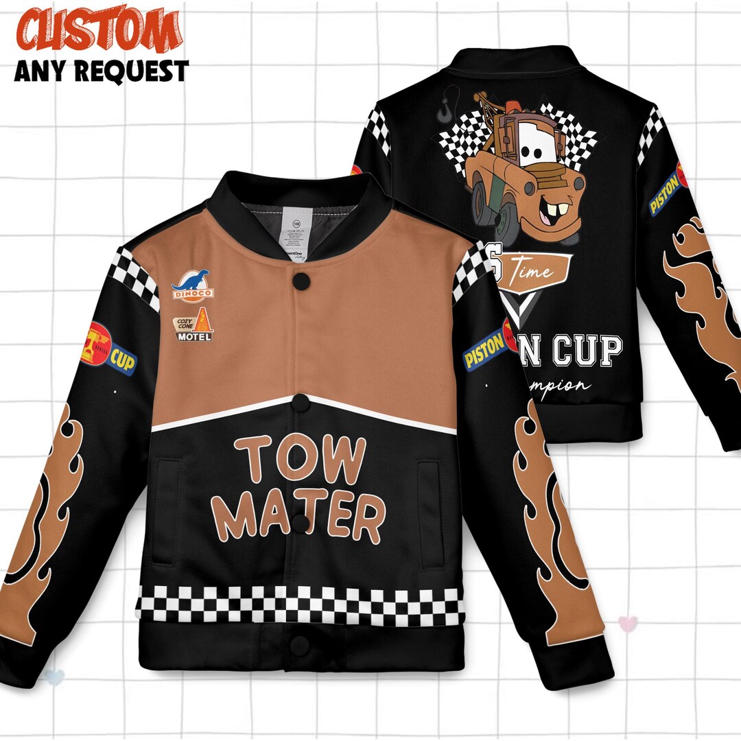 Disney Car Tow Mater Kids and Youth Baseball Jacket, Adult Varsity ...