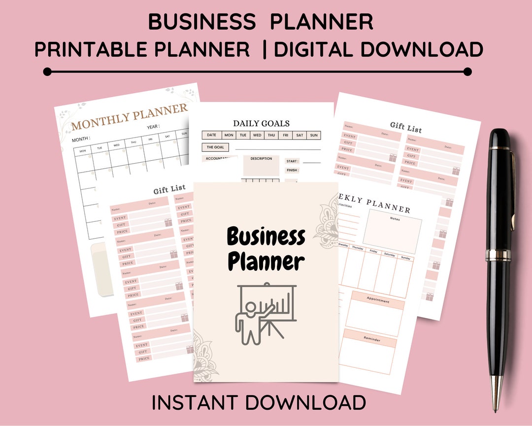 Printable Business Planner Business Planner PDF Business Planning ...