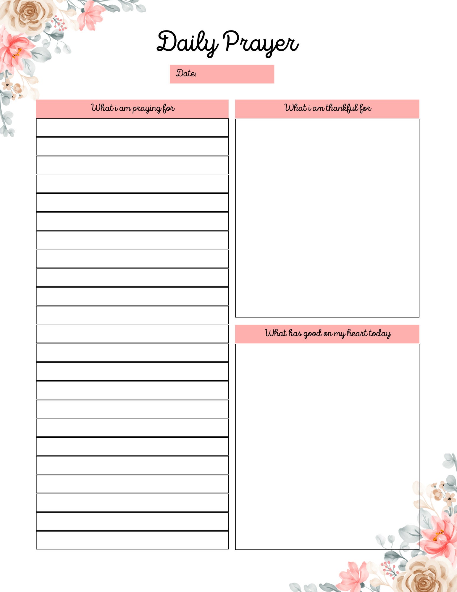 Printable Prayer Journal PDF Newspaper Prayer Journal prayer Journal ...
