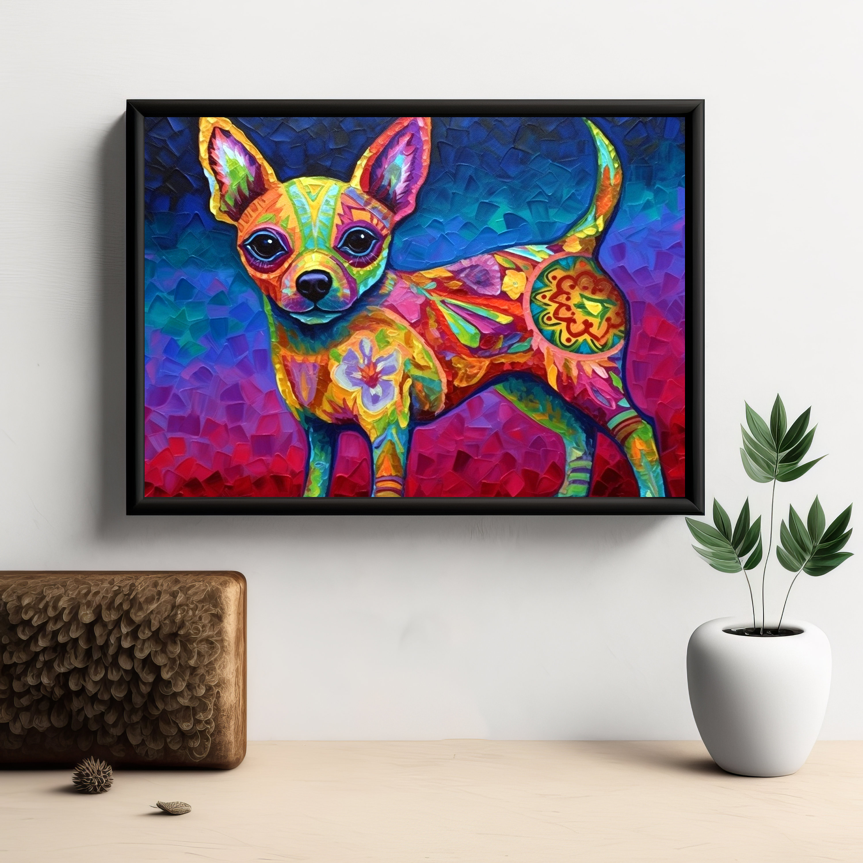 Chihuahua Dog Alebrije Art Print: Mexican Folk Art Style - Etsy