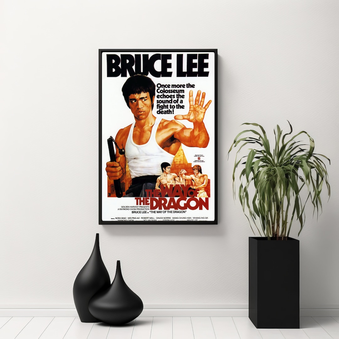 Bruce Lee's the Way of the Dragon Art Print, Stunning Movie Poster ...