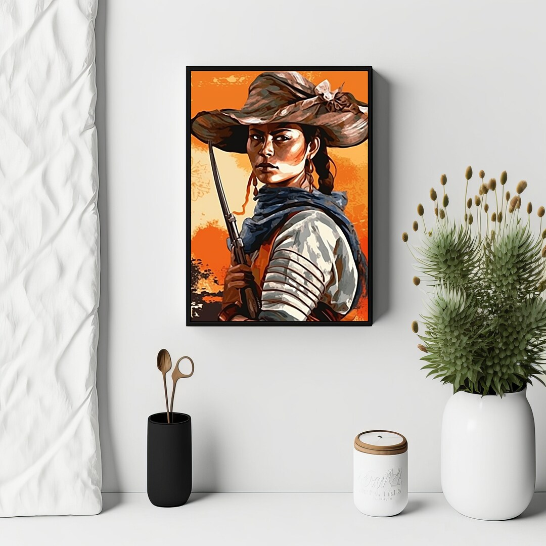 Soldadera Revolution Fighter Art Print, Stunning Portrait of A Fierce ...