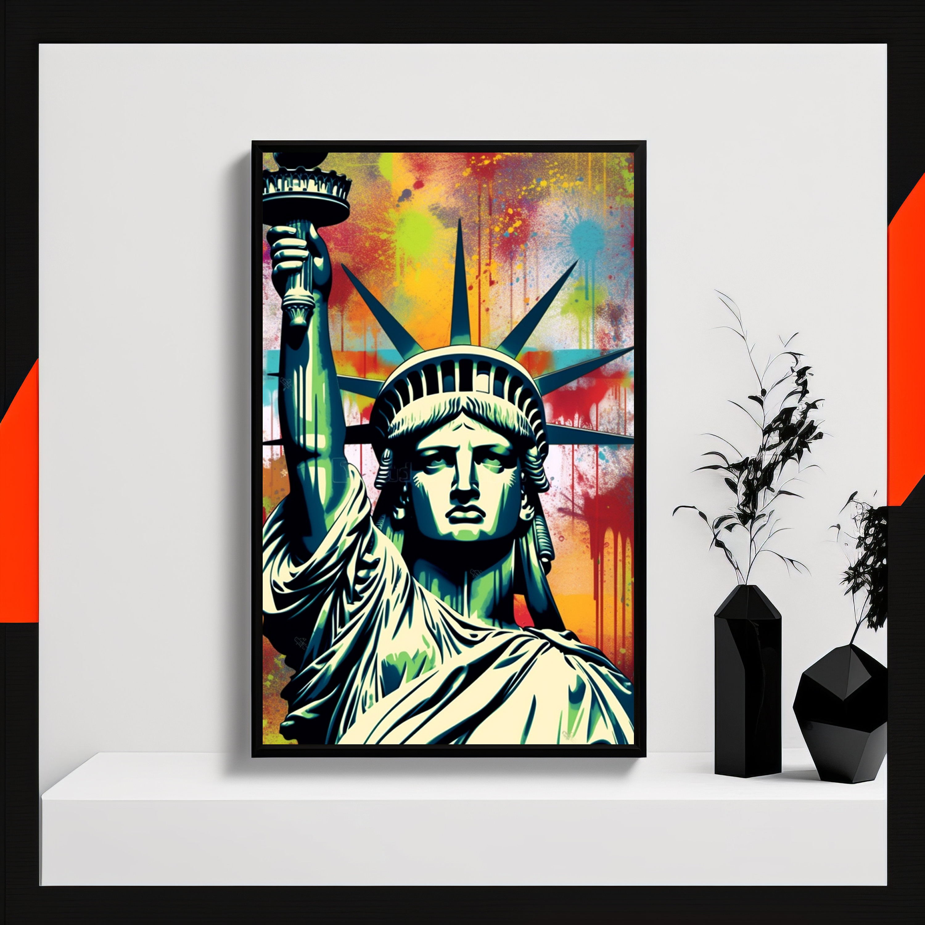 Statue of Liberty Art Print,v2. Stunning Representation of Lady Liberty ...