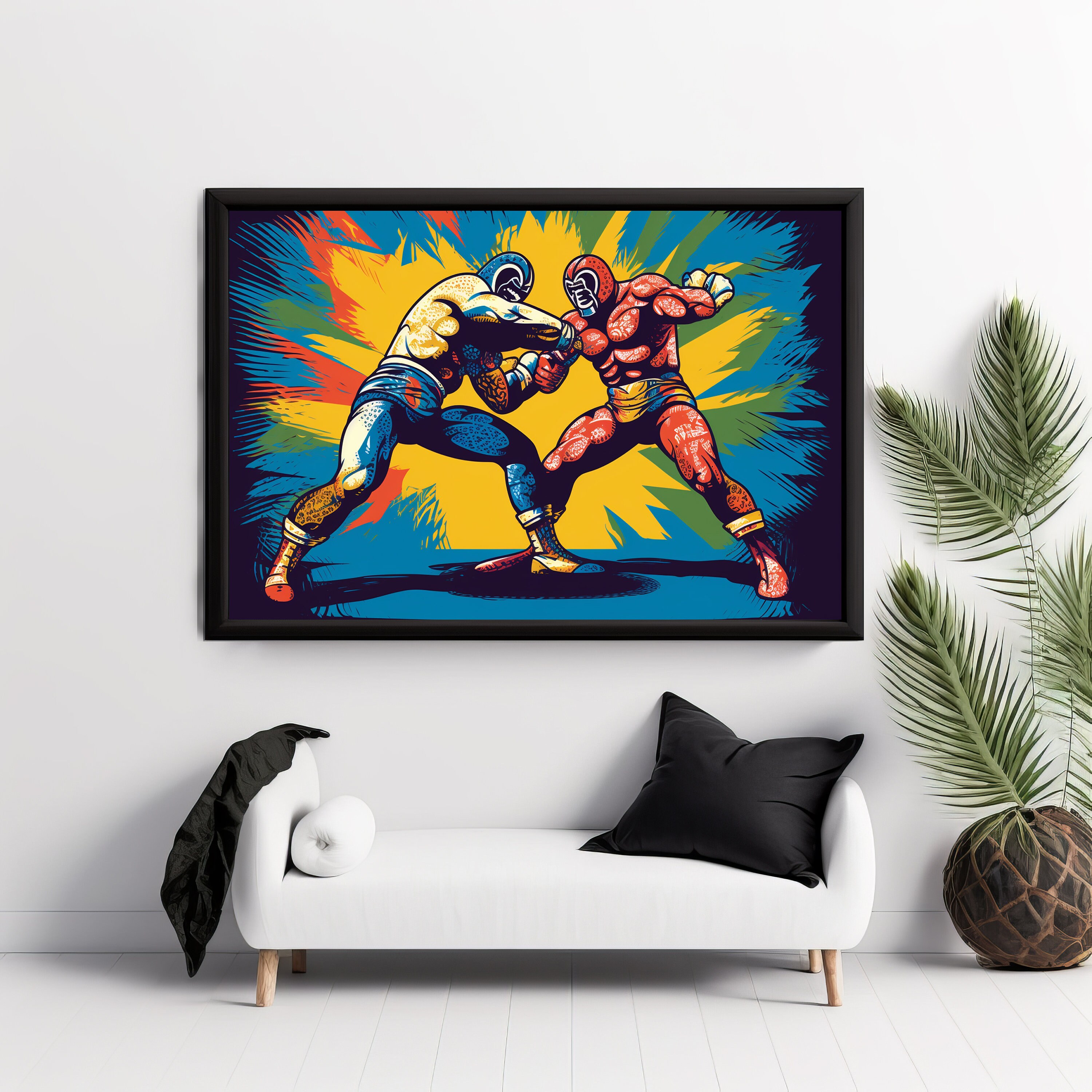 El Luchador Art Print V13, Stunning Representation of A Masked Wrestler ...