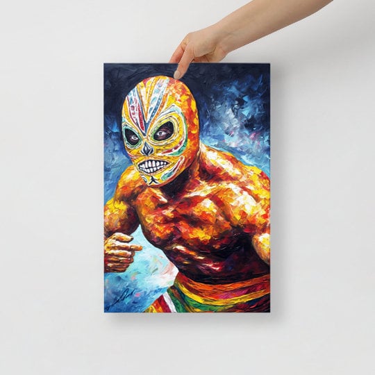 El Luchador Art Print, Stunning Representation of A Masked Wrestler ...