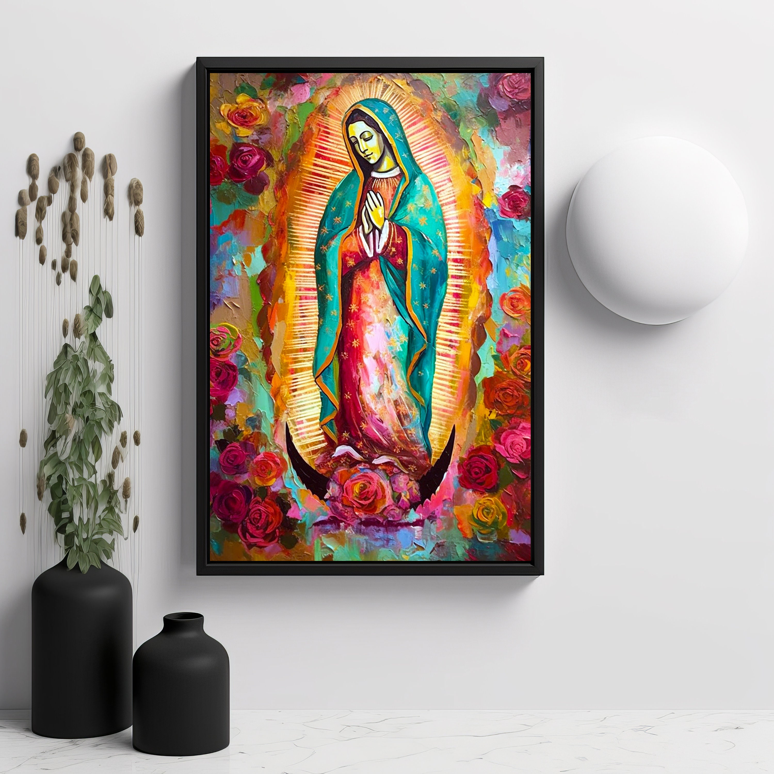 Our Lady of Guadalupe Art Print V15, Beautiful Representation of Virgen ...