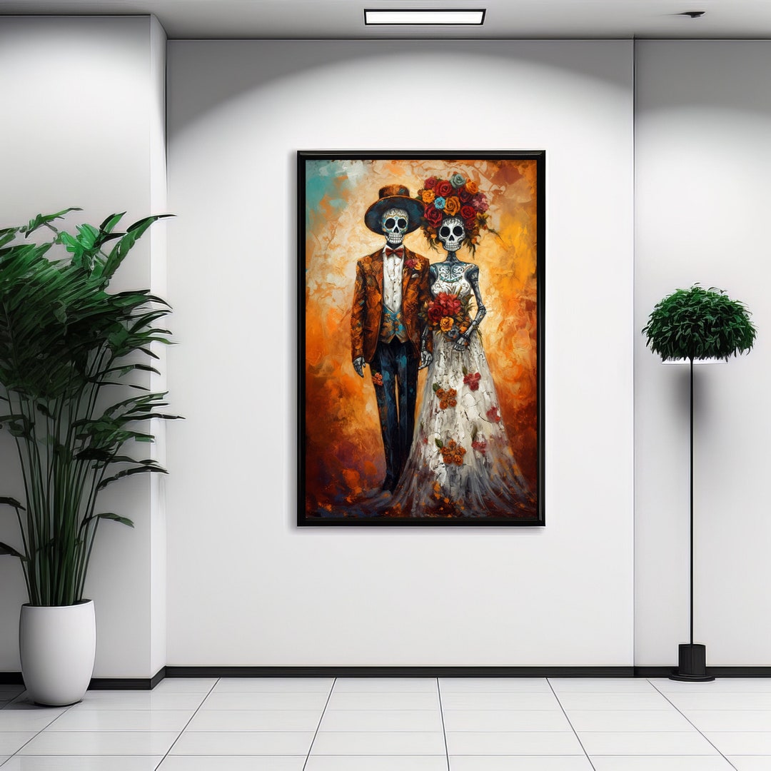 Groom & Bride "day of the Dead" Art Print, Stunning Representation of ...